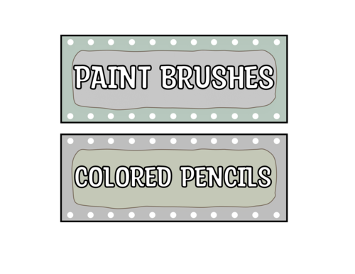 Boho Neutral Dotty Classroom Supplies Name Slips, Book Bin Tags ...