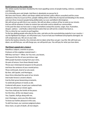 Romeo & Juliet FULL unit of work for KS3 | Teaching Resources