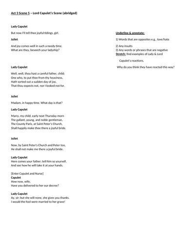 Romeo & Juliet FULL unit of work for KS3 | Teaching Resources