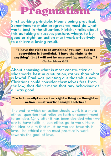 A-Level RS: Situation Ethics Lesson - Eduqas Ethics | Teaching Resources