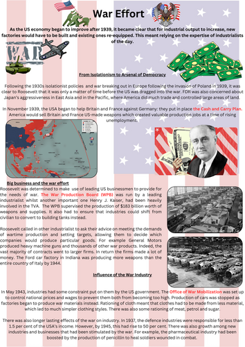 Post-War Developments of the US economy | Teaching Resources