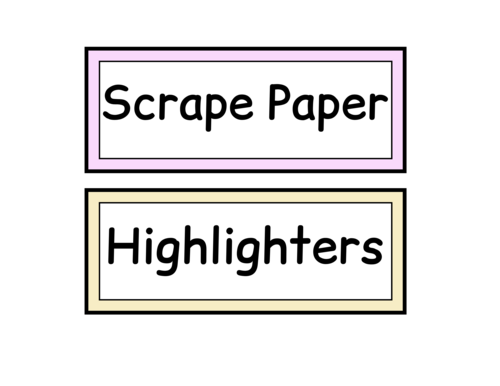 Printable Classroom Supplies Name Slips, Book Bin Tags, Editable Name ...