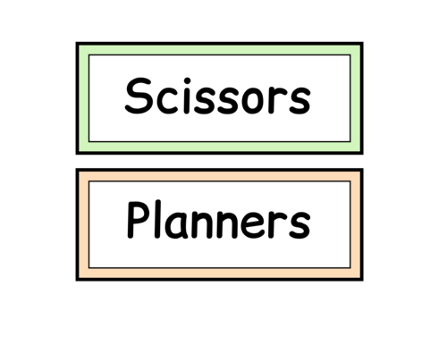 Printable Classroom Supplies Name Slips, Book Bin Tags, Editable Name ...