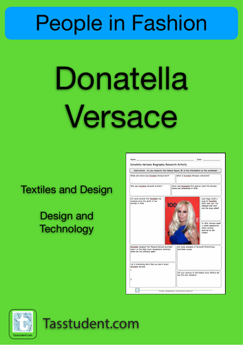 People in Fashion Design - Donatella Versace | Teaching Resources