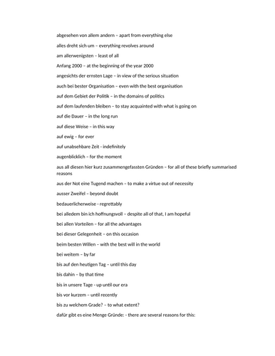 GERMAN A LEVEL: A* AMBITIOUS SOPHISTICATED ESSAY PHRASES | Teaching ...