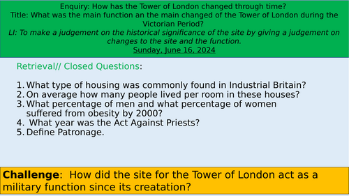 Tower of London - OCR Site Study - Victorians | Teaching Resources