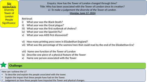 Tower of London - OCR Site Study - Diversity of People Associated with ...