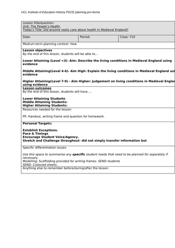 People's Health - OCR - Medieval Period | Teaching Resources