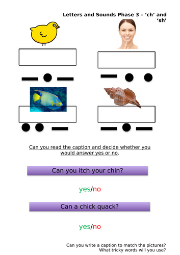 Phonics Phase 3 Worksheet | Teaching Resources