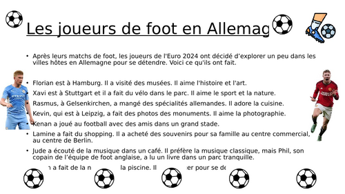French Football Past and Future tense | Teaching Resources