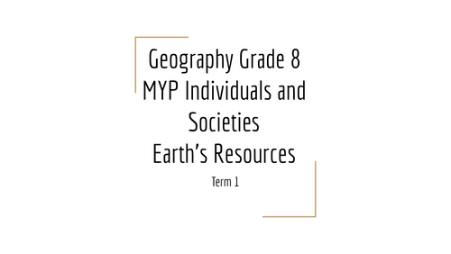 MYP Unit Overview Bundle | Teaching Resources