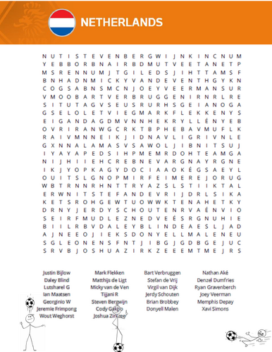 UEFA Euros 2024 Football Countries Teams Word Search Puzzles | Teaching ...