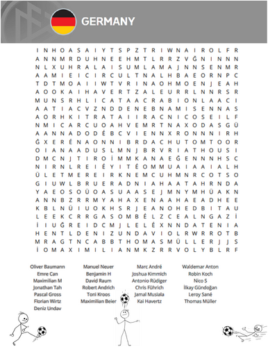 UEFA Euros 2024 Football Countries Teams Word Search Puzzles | Teaching ...