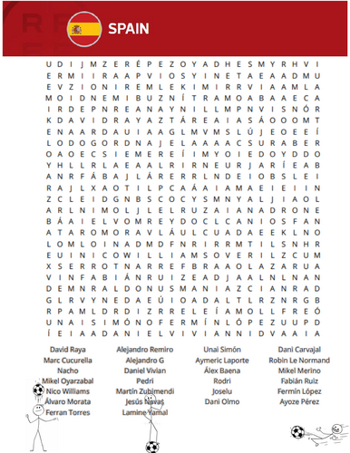 UEFA Euros 2024 Football Countries Teams Word Search Puzzles | Teaching ...
