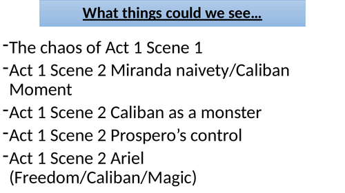 A Level Tempest OCR Pack | Teaching Resources