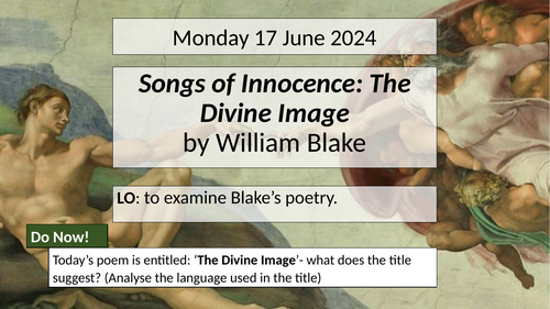 William Blake: Eduqas A-Level Poetry | Teaching Resources