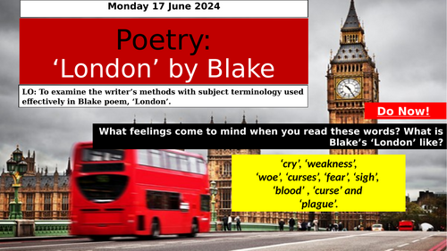 William Blake: Eduqas A-Level Poetry | Teaching Resources