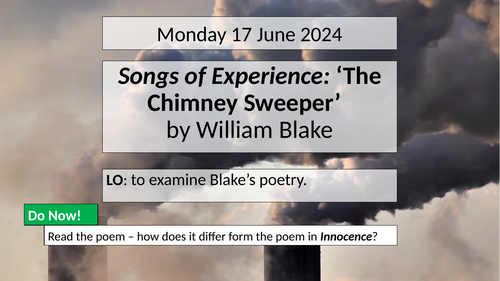 William Blake: Eduqas A-Level Poetry | Teaching Resources