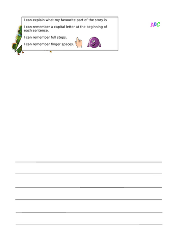 Very Hungry Caterpillar Story Writing | Teaching Resources