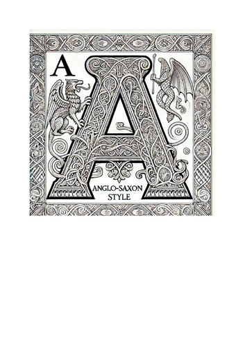 Anglo-Saxon Art & Culture: Illuminated Letters Alphabet (Colouring ...
