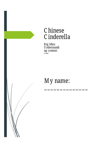 Chinese Cinderella Novel Study | Teaching Resources