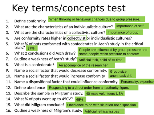 AQA GCSE Psychology: Paper 2 - SOCIAL INFLUENCE BUNDLE | Teaching Resources