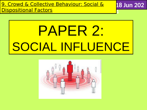 AQA GCSE Psychology: Paper 2 - SOCIAL INFLUENCE BUNDLE | Teaching Resources