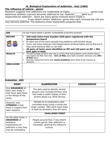 AQA GCSE Psychology: Paper 2 - PSYCHOLOGICAL PROBLEMS BUNDLE | Teaching ...
