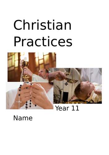 AQA Christianity beliefs and practices booklets. | Teaching Resources