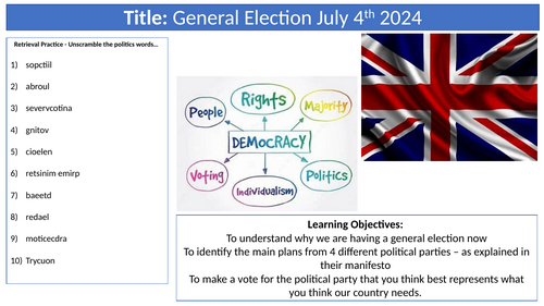General Election Lesson | Teaching Resources
