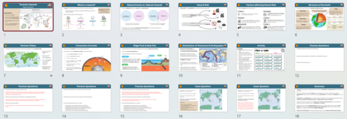 GCSE Geography Natural Hazards & Plate Tectonics | Teaching Resources