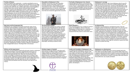 Macbeth Context Sheet and Knowledge Organiser | Teaching Resources