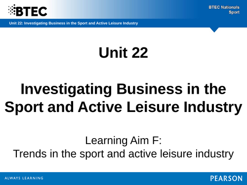 BTEC SPORT Unit 22 Resources | Teaching Resources