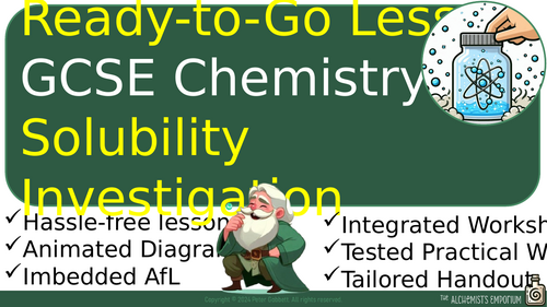 Solubility Investigation Lesson - Alchemist Emporium | Teaching Resources
