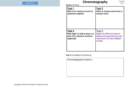 Chromatography Lesson - Alchemist Emporium | Teaching Resources
