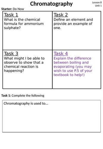 Chromatography Lesson - Alchemist Emporium | Teaching Resources
