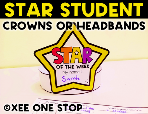 Star Student of the Week Month Year Crowns | Teaching Resources