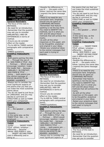 AQA English literature Unseen Poetry Structure Strips | Teaching Resources AQA English literature Unseen Poetry Structure Strips | Teaching Resources