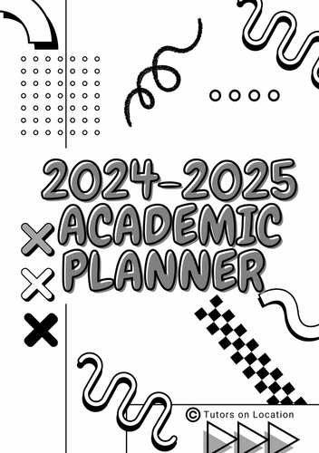 Academic Planner 2024-25 - A5 size B&W | Teaching Resources