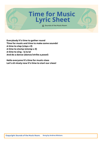 Time for Music Hello Song for KS1 | Teaching Resources