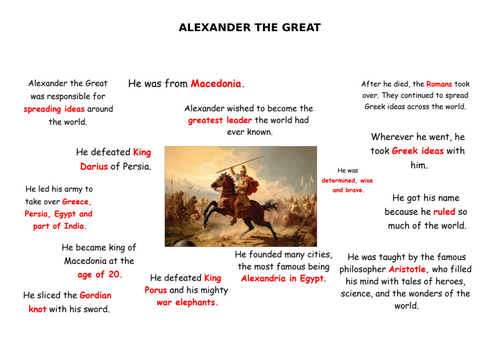 Alexander the Great Ancient Greeks History Lesson | Teaching Resources