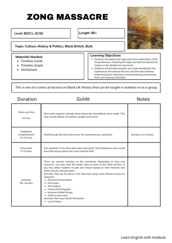 The Zong Massacre - Black History | Teaching Resources