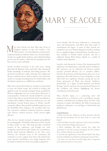 The Legacy of Mary Seacole - Black History | Teaching Resources