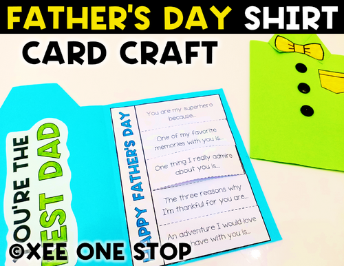 Father's Day Shirt Tie Card Craft | Teaching Resources