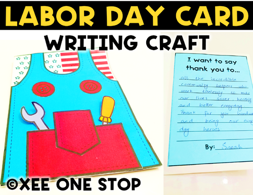 Labor Day Card Craft Community Helper | Teaching Resources