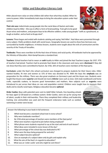 Life in nazi Germany (7 lessons) KS3 | Teaching Resources