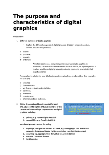 Btec L3 Unit 17 Assignment 1 Resource Teaching Resources
