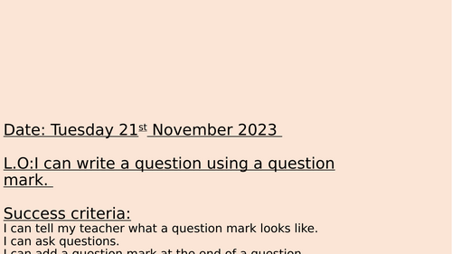 To use question marks | Teaching Resources