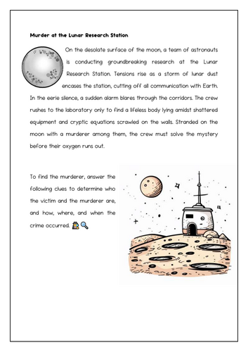 Ratio Murder Mystery: Solve the Murder at the Lunar Research Station ...