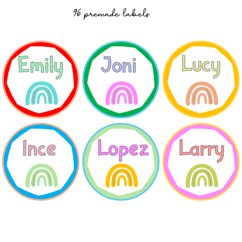 Printable Colorful Rainbow Student Name Labels, Rainbow Classroom ...